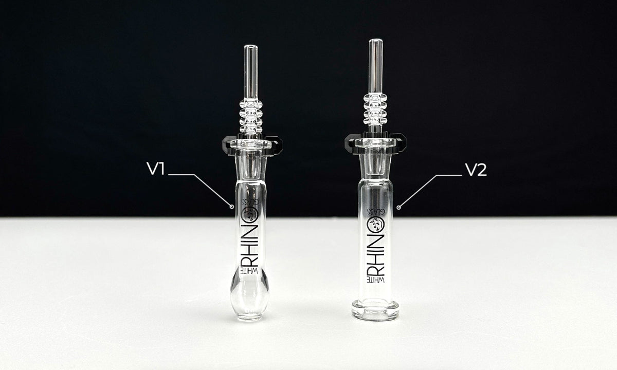 2 Piece Quartz Glass Nectar Collector – White Rhino Products