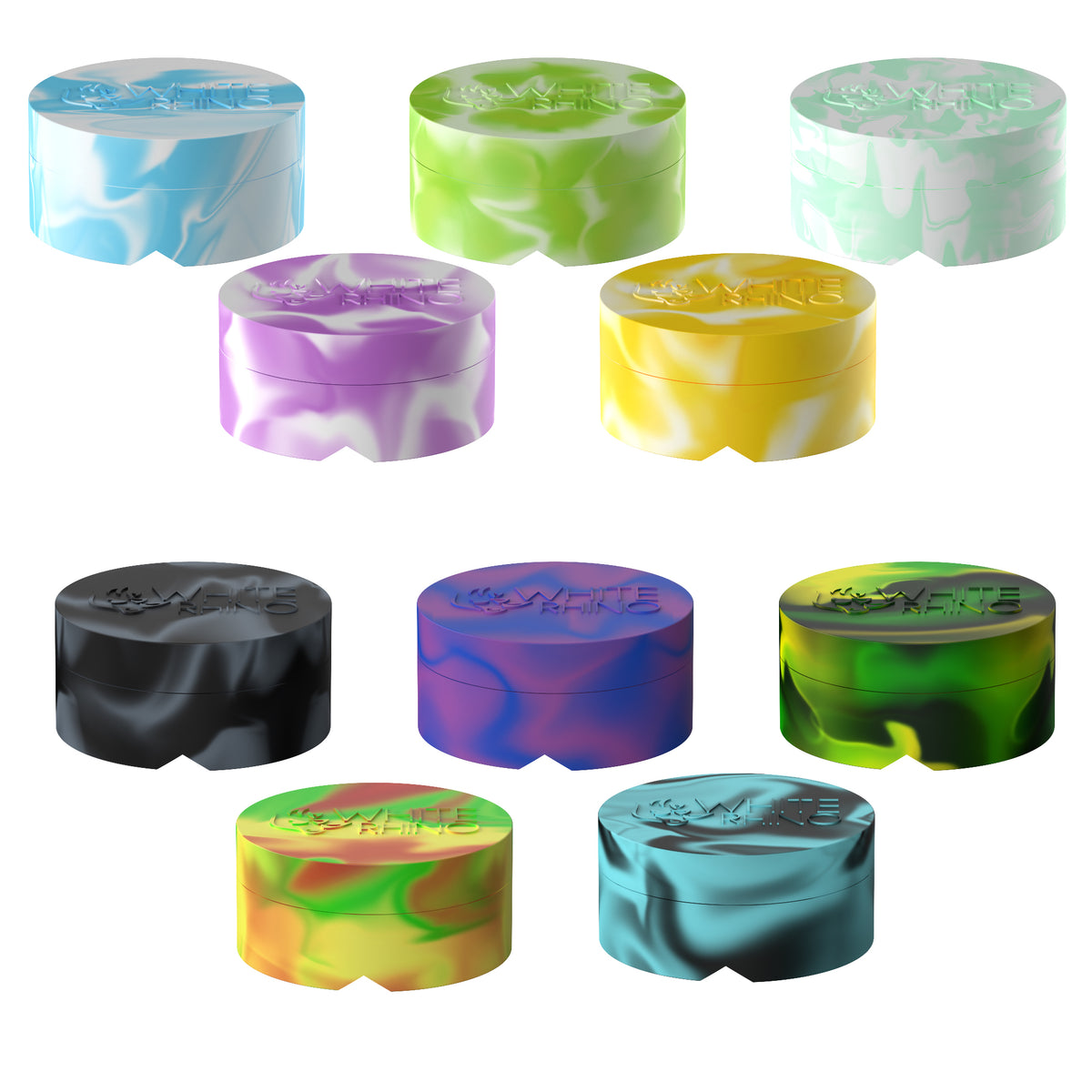 Silicone Spinner Jar Assorted Color – White Rhino Products