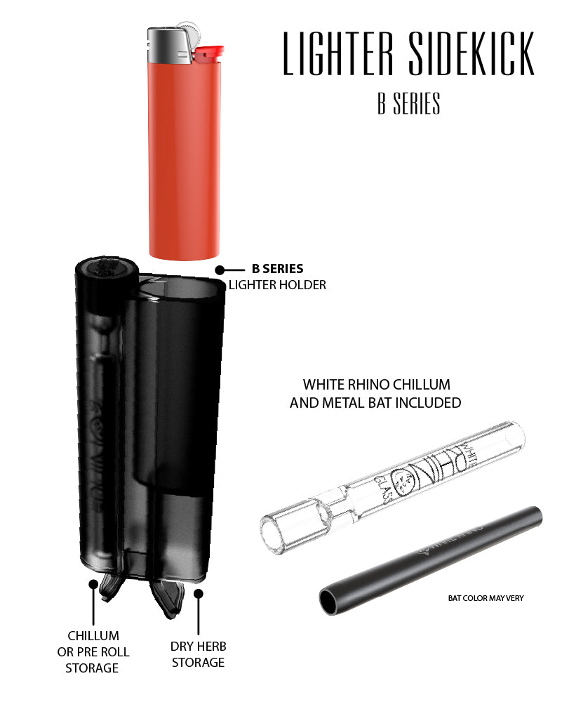 Lighter Sidekick with Chillum and One Hitter - B Series Transparent ...