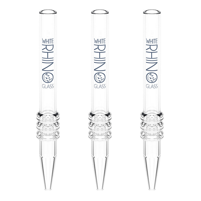 Quartz Glass Dab Straw | Dab Straws Glass – White Rhino Products