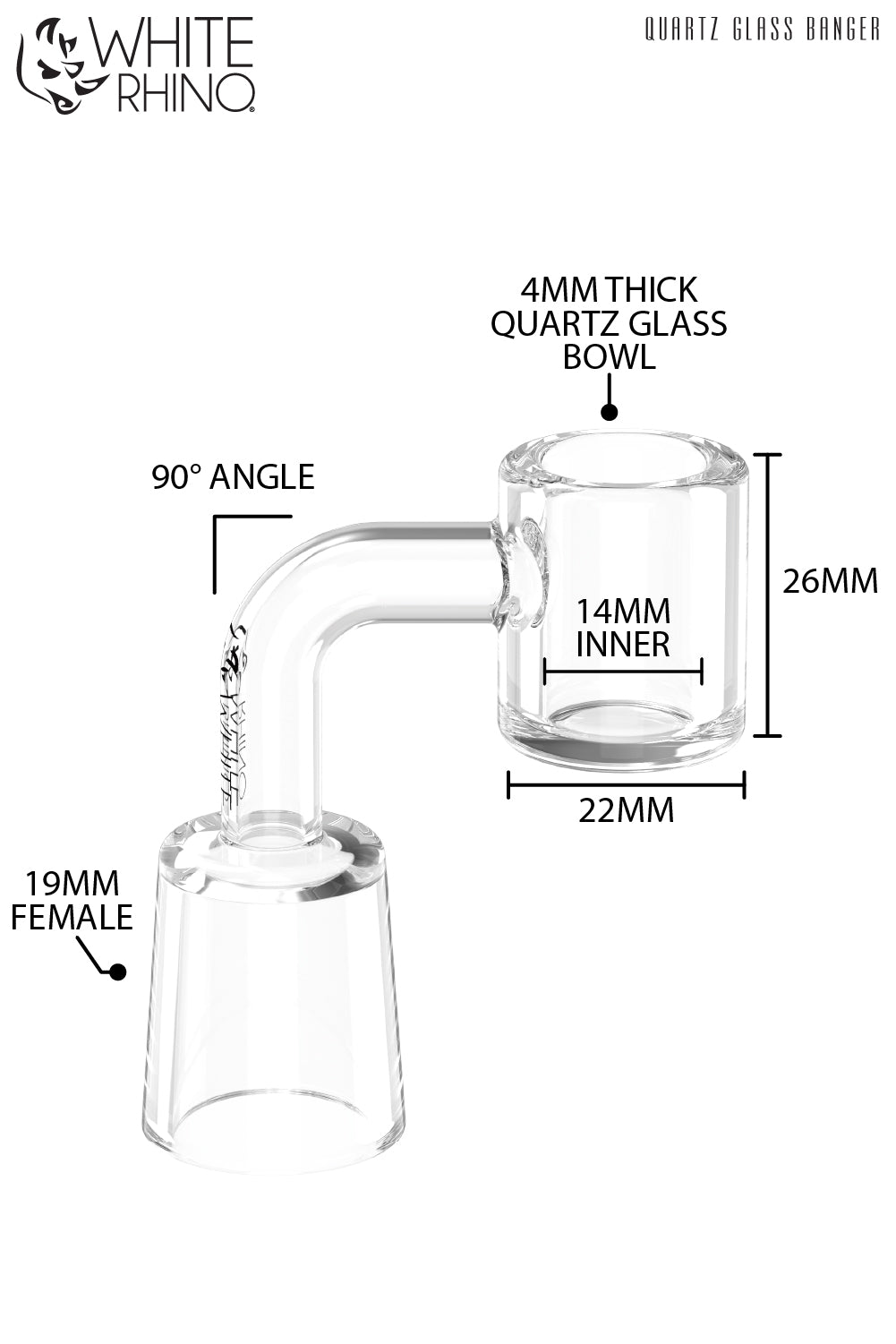 Quartz Dab Nail | 19mm Female Dab Banger – White Rhino Products