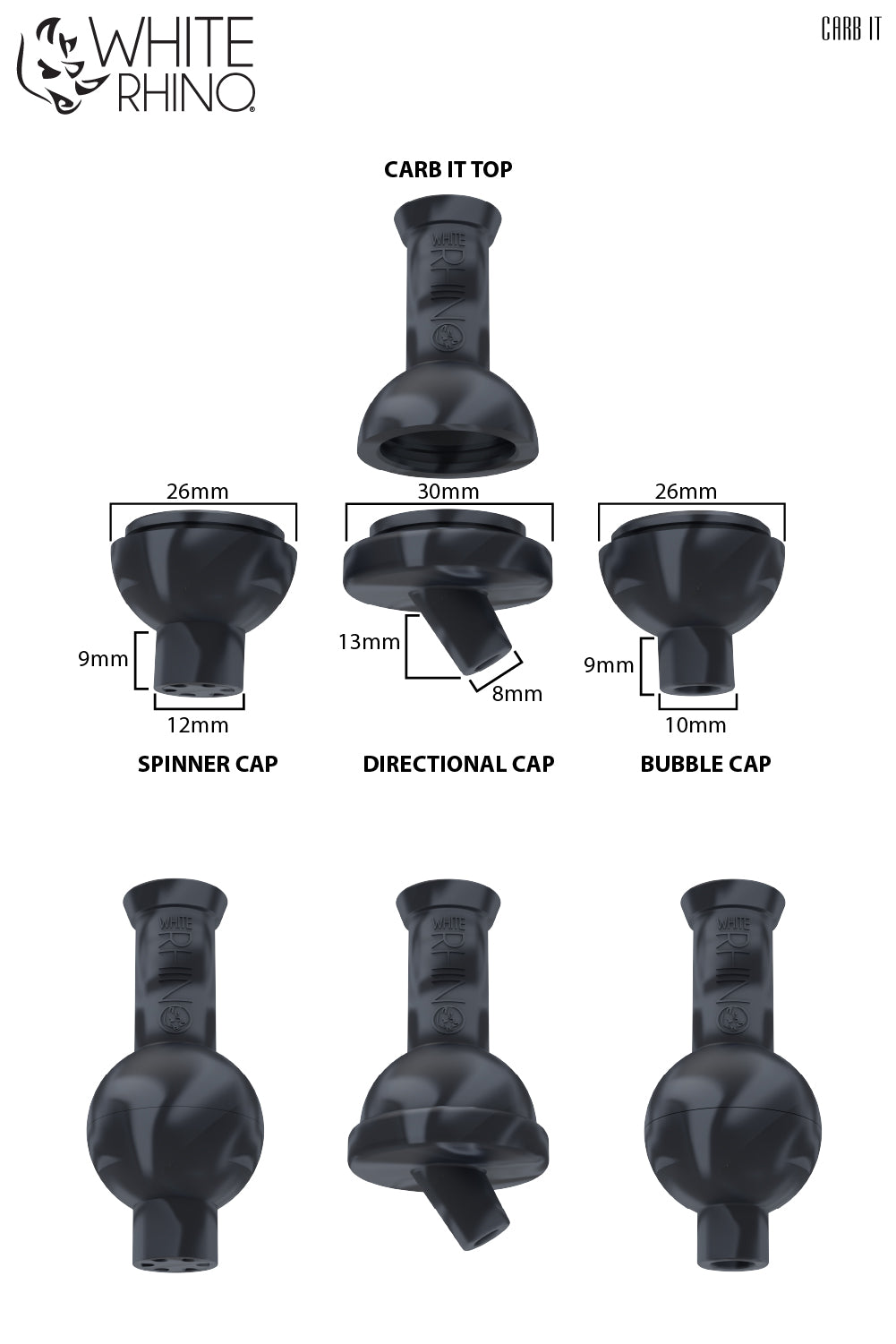 Silicone 3 in 1 Carb Cap – White Rhino Products