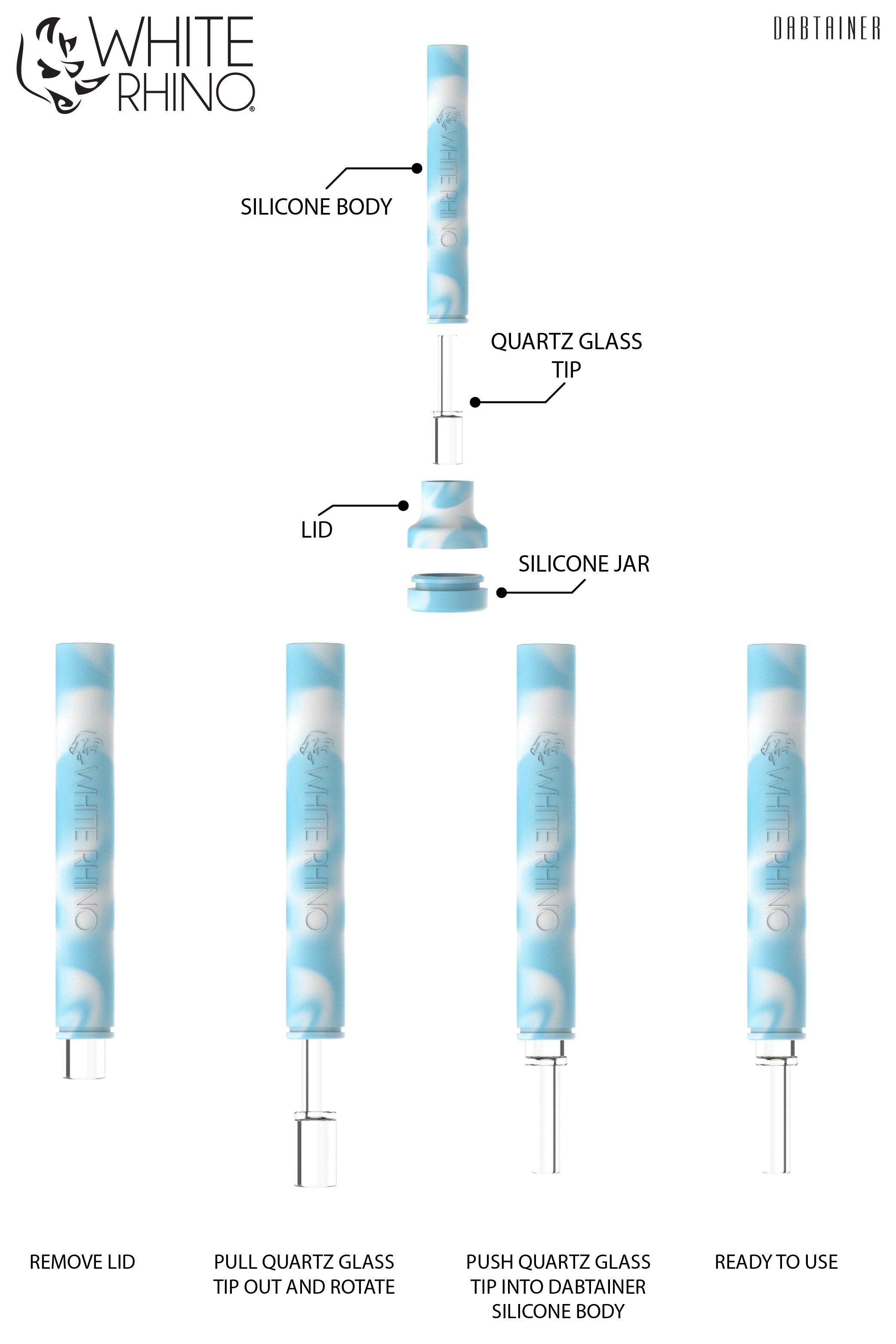 Nectar Collector Silicone and Glass – White Rhino Products
