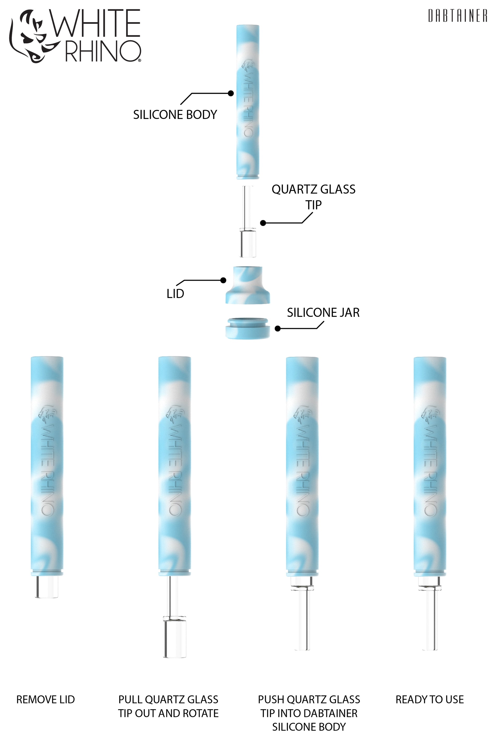 Nectar Collector Silicone and Glass – White Rhino Products