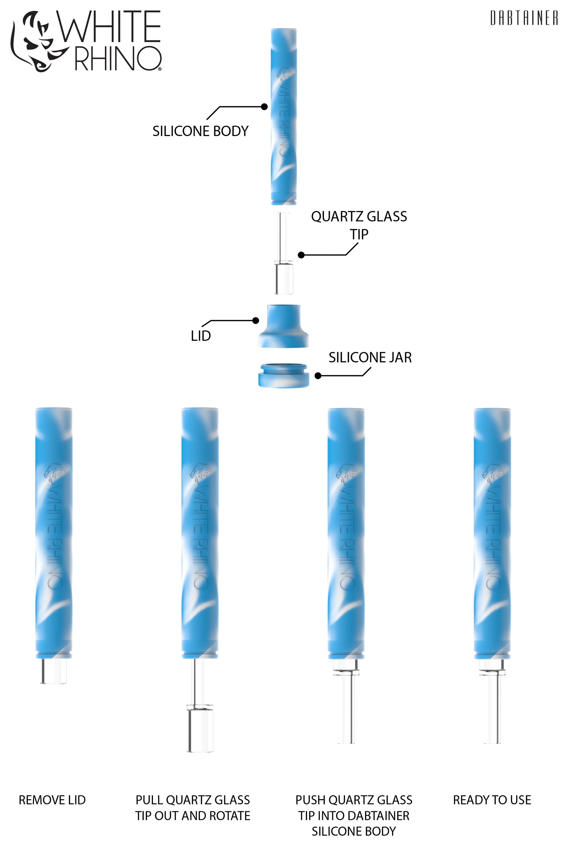 Travel Dab Kit | Silicone Dab Straw Kit – White Rhino Products
