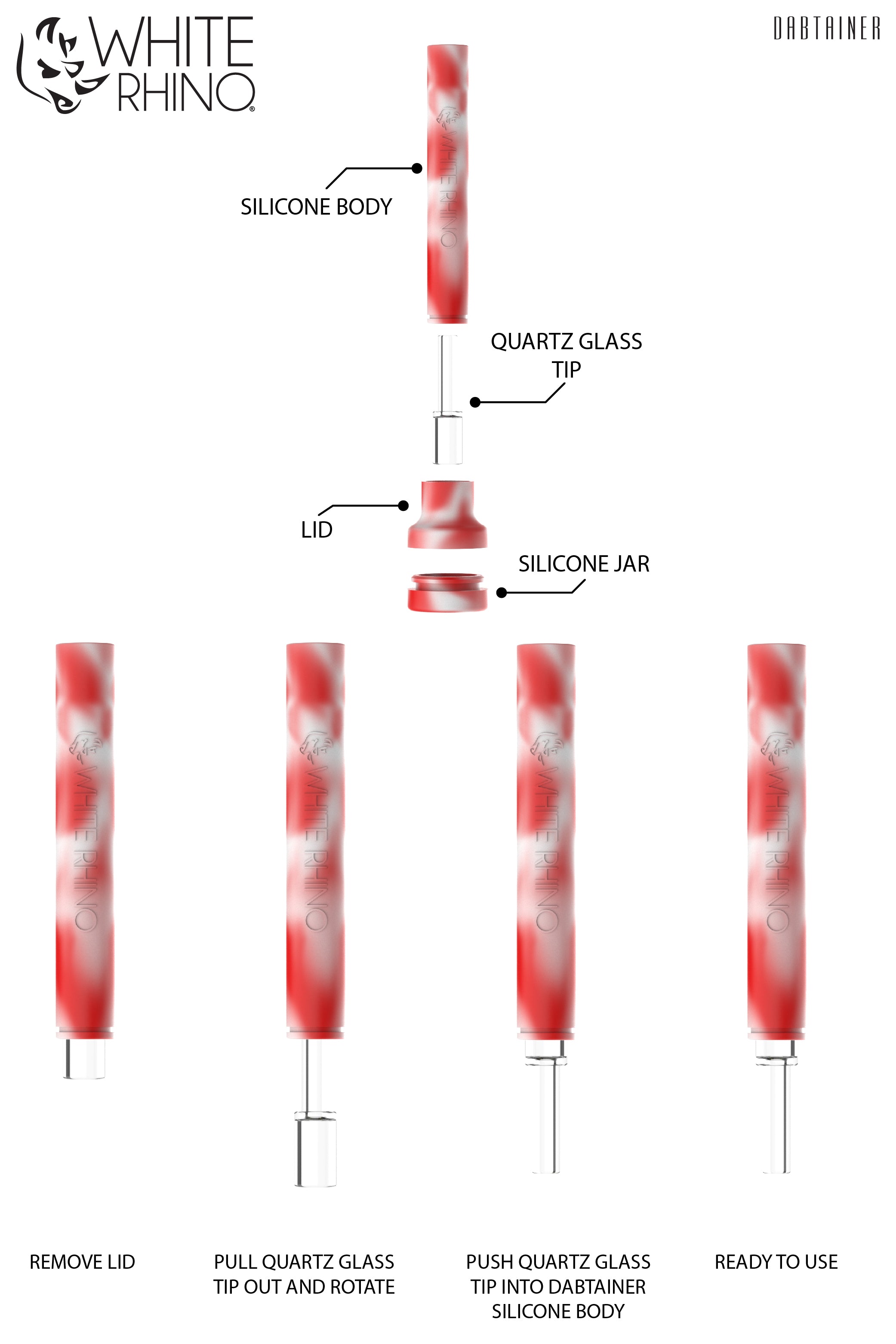 Nectar Collector Silicone and Glass – White Rhino Products