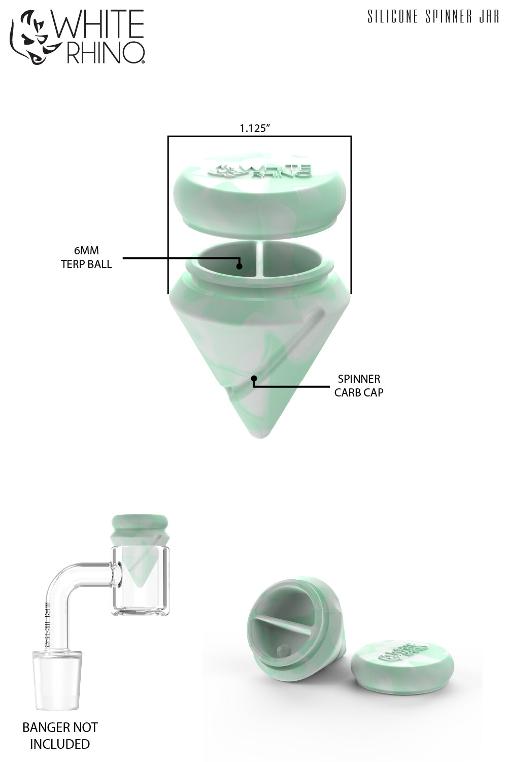 Spin Carb Capand Jar – White Rhino Products