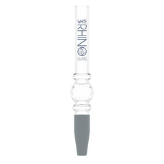 White Rhino Glass Chillums | Glass Steam Roller | Glass Tips – White ...